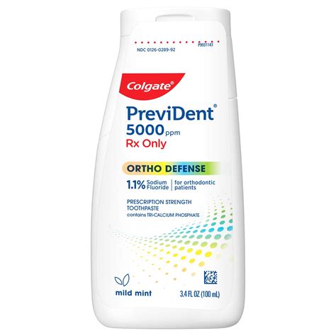 Colgate® Prevident® 5000 Ppm Ortho Defense 1 1 Sodium Fluoride Mild Mint Colgate Prevident
