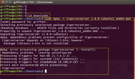 ubuntu 17 04 configure tigervnc server to start at boot and make it