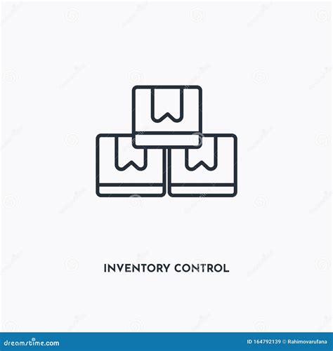 Inventory Control Outline Icon Simple Linear Element Illustration Isolated Line Inventory