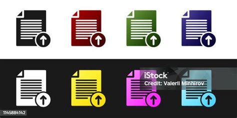 설정 업로드 파일 아이콘 흑백 배경에 고립 파일 문서 기호입니다 문서 화살표 벡터 일러스트 0명에 대한 스톡 벡터 아트 및 기타 이미지 Istock
