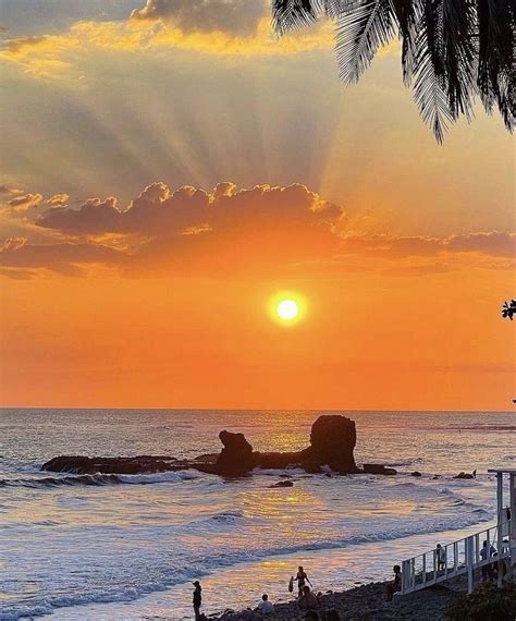 Sunset At El Tunco Beach 🇸🇻 Paisajes Atardecer En La Playa Turismo