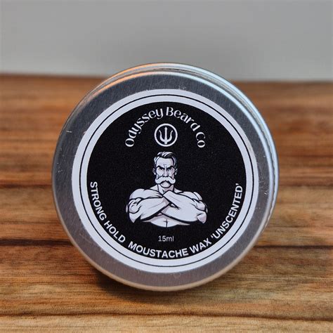 15ml Strong Hold Moustache Wax Unscented Odyssey Beard Co