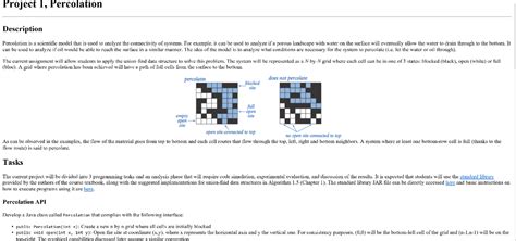 solved project 1 percolation description percolation is a