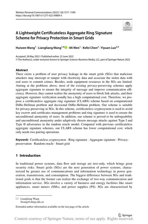 A Lightweight Certificateless Aggregate Ring Signature Scheme For Privacy Protection In Smart