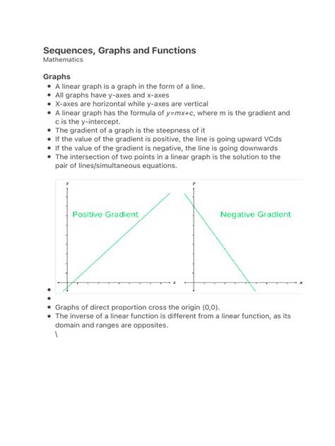 Sequences Graphs And Functions Pdf