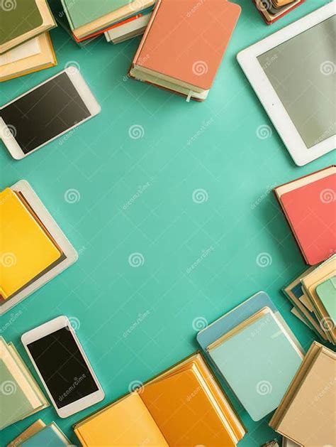 A Flat Lay Of Tablets And E Readers Showcasing Educational Materials Representing The Modern