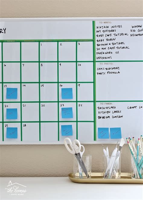 Diy Whiteboard Ideas Diy Dry Erase Command Center Calendar Megan