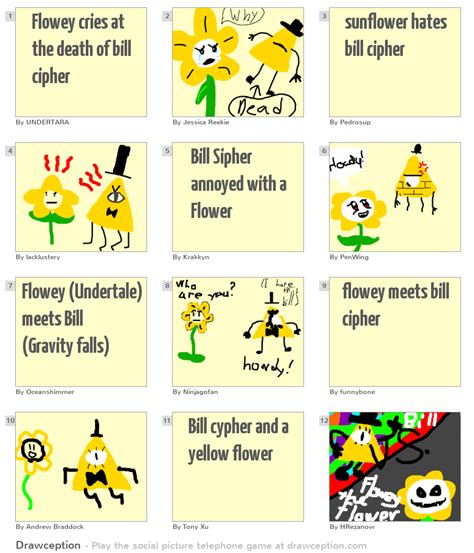 Flowey Cries At The Death Of Bill Cipher Drawception