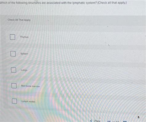 Solved Which Of The Following Structures Are Associated With