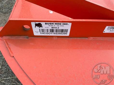 Bush Hog Bh4 2 4 Sn Hcg1910687 Rotary Mower Jeff Martin Auctioneers Inc
