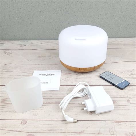 Jual Humidifier Aromatherapy Oil Diffuser 7 Color 500 Ml With Remote Control Corak Kayu Shopee