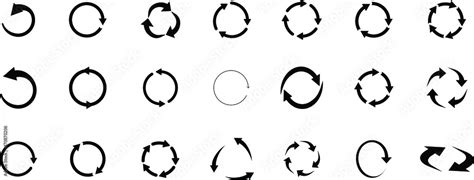set of circular arrows arrow pictogram refresh reload rotation loop
