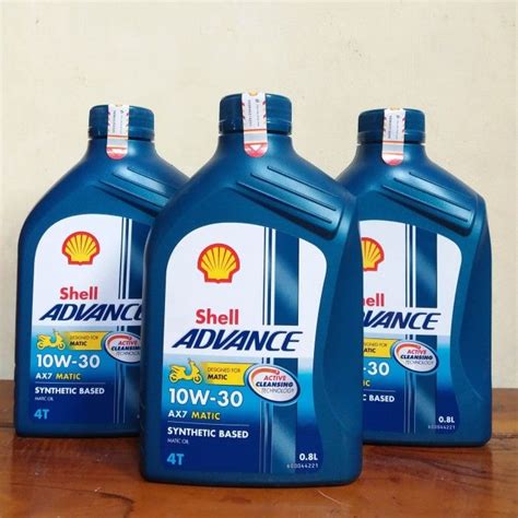 Oli Mesin Shell Advance Ax7 Matic 10w 30 10w 40 800ml Biru Lazada Indonesia