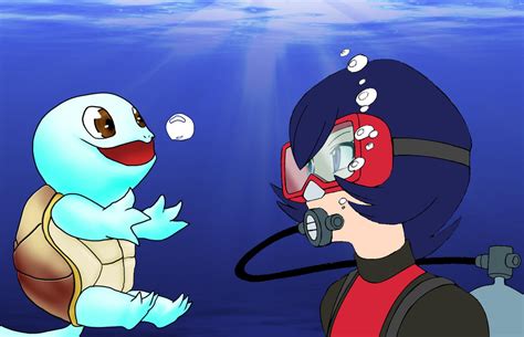 Scuba Courtney Meeting A New Friend By Spaceboi Scaphandre On Deviantart