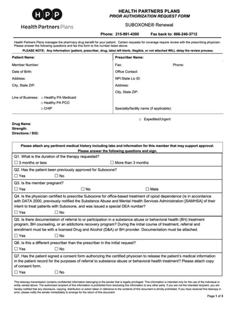 Health Partners Plans Prior Authorization Form