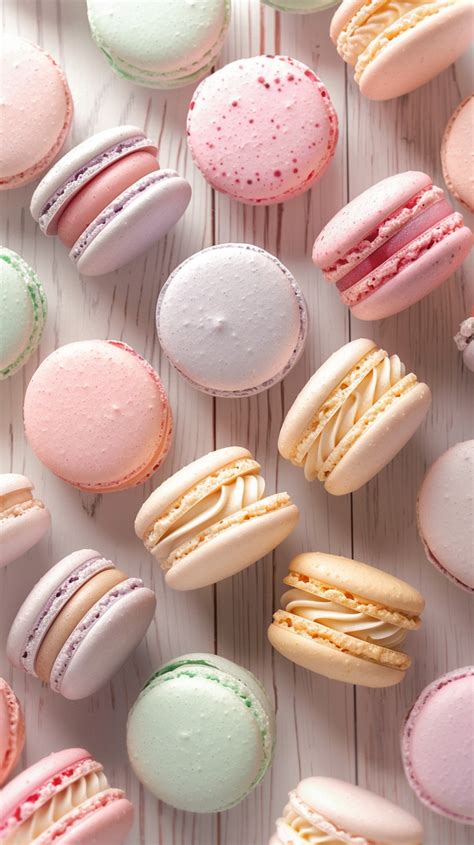 Free Colorful Macaron Assortment Image Macarons Pastries Dessert