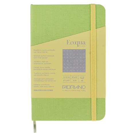 Departments Fabriano Ecoqua Plus Stitch Bound Dot Notebook 3 5x5 5 Lime