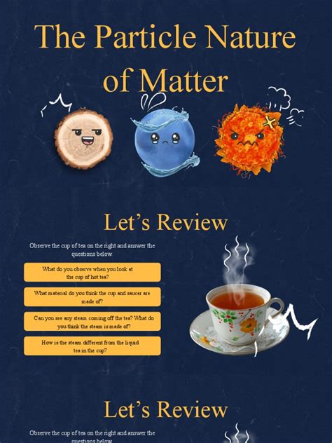 Blue And Yellow Textured 2d And 3d Behaviors Of Particles In Solid Liquid Gas Presentation 2