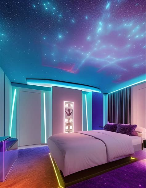 Neon Bedroom With Galaxy Ceiling Artofit