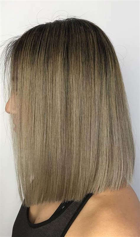 30 Stylish Shoulder Length Haircuts To Try Now Ombre Ash Blonde Lob I