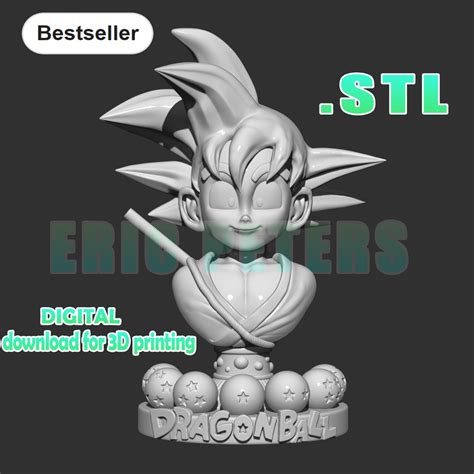Dragonball Stl High Quality Stl Printer Files Anime Stl File Goku 3d
