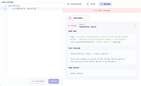 Stuck On Hello World Python Exercism