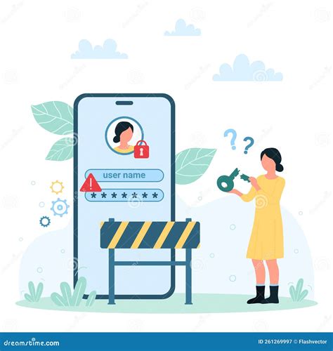 Blocked Account Landing Page Template Tiny Characters Around Of Huge