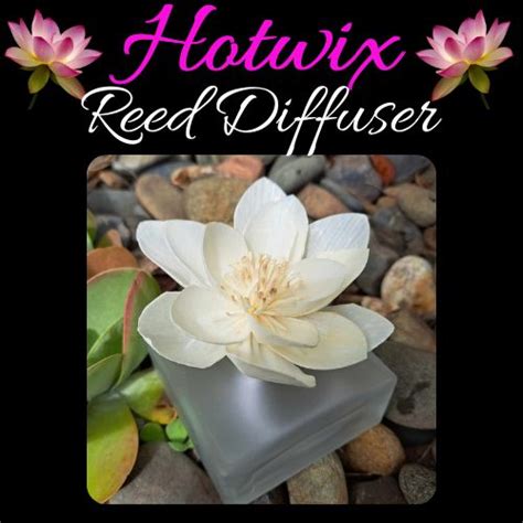 reed diffuser frosted glass cube w flower 75mls hotwix