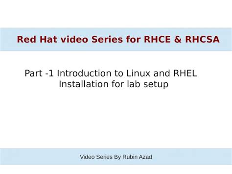 PDF Part Introduction To Redhat Linux And Installation DOKUMEN TIPS