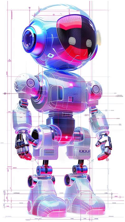 Cute Robot Schematic Inspirational Digital Art Robot Illustration