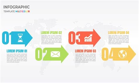 Premium Vector Arrow And Number Infographic 4 Options