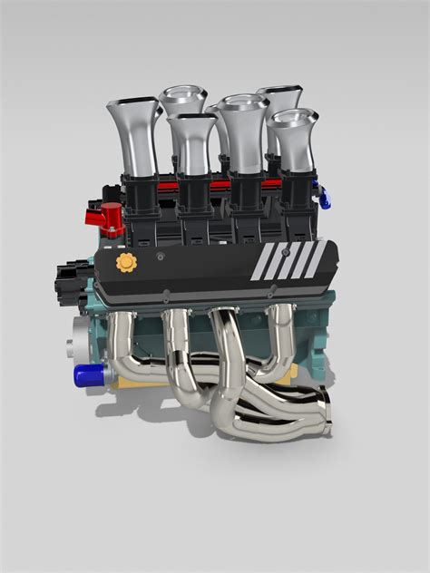 Holden 304 Itb Injected Engine 3x Stack Styles 3d Model 3d Printable