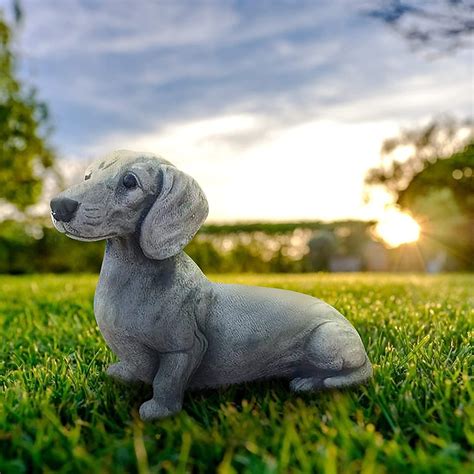 Perro Salchicha De Piedra Para Exteriores