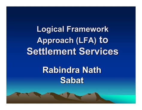 Lfa Logical Framework Analysis Ppt