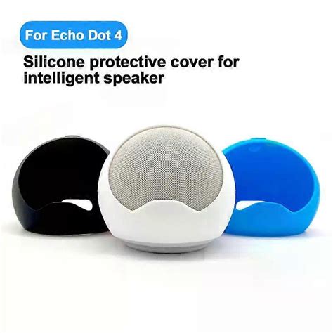 Silicone Case For Amazon Echo Dot 4 Speaker Dust Proof Case Soft Sleeve
