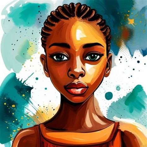 A Girl Symmetrical Face Raipeopleofcolorart