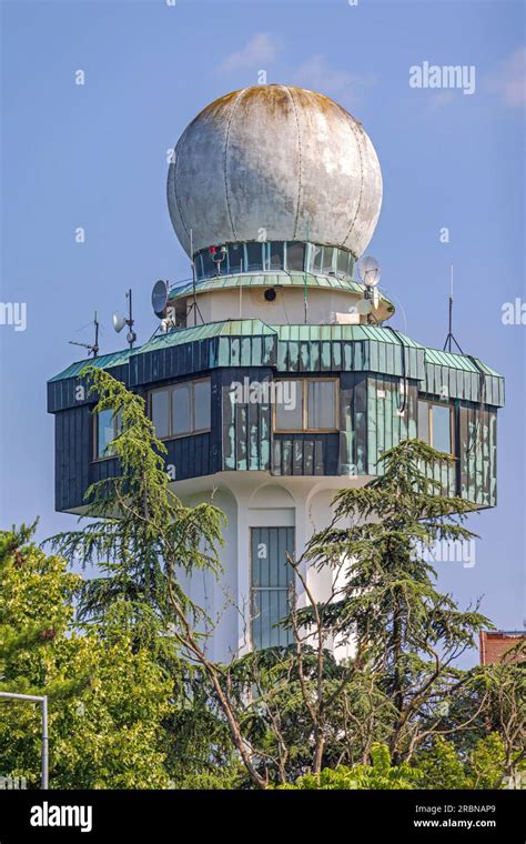 Weather Surveillance Doppler Radar Antenna At Meteorogical Station