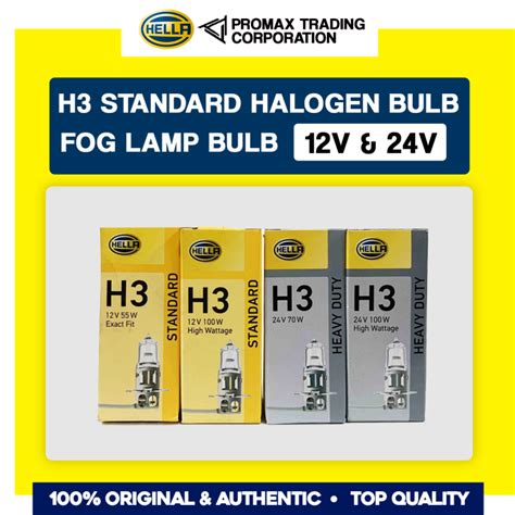 Hella H3 Standard Halogen Bulb 12v And 24v 55w 70w 100w Fog Lamp Light Bulb Lazada Ph