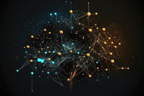 Premium Photo Abstract Background With Connecting Dots And Lines Generation Ai