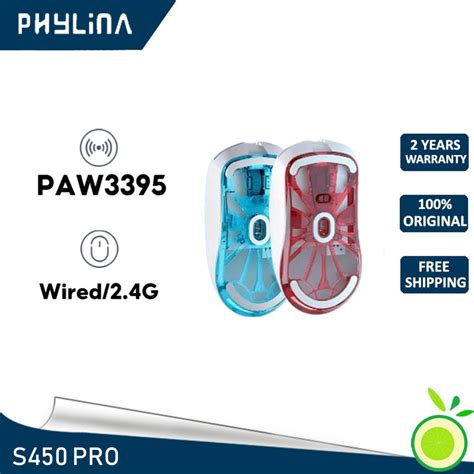 Phylina S450 Pro 4k Wireless Dual Mode Lightweight Gaming Mouse