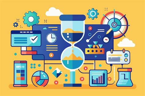 visual elements illustrate data sync concepts featuring an hourglass