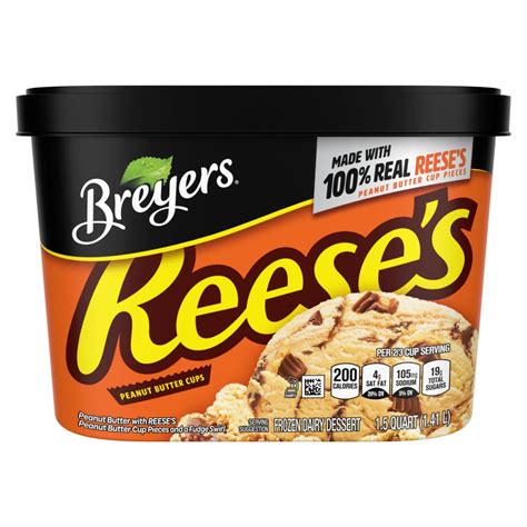 Breyers Ice Cream Reeses Peanut Butter Cup 1 5qt Garden Grocer