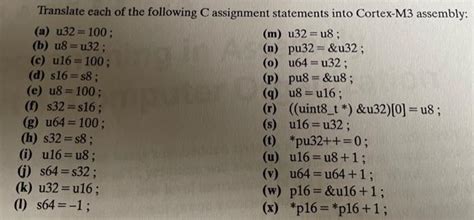 Solved Given The C Declaration Statements Int 8 58 Uint