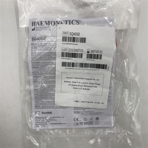 Haemonetics Sq40s Blood Transfusion Filter Gb Tech Usa