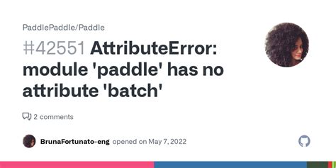 Attributeerror Module Paddle Has No Attribute Batch · Issue 42551 · Paddlepaddle Paddle