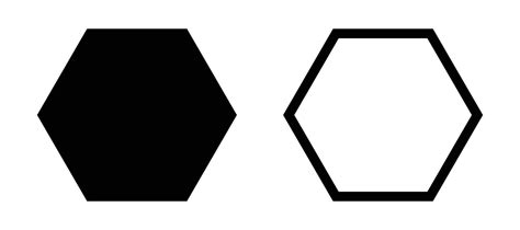 Set Hexagon Icon Representing A Six Sided Polygon In Geometry 72163609 Vector Art At Vecteezy