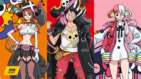 Download One Piece Film Red Nami Luffy And Uta Wallpaper