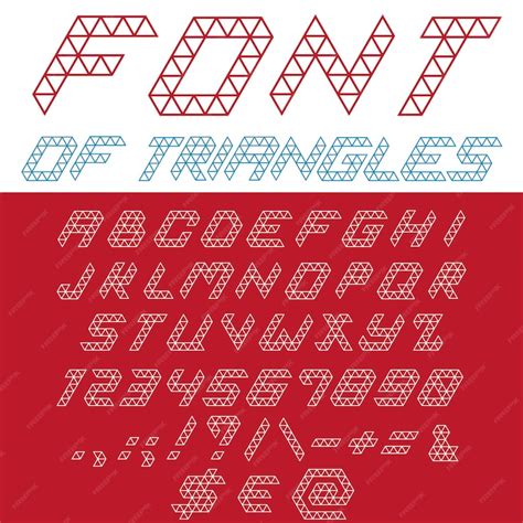 Premium Vector Font Triangles Typography Digital Creative Linear
