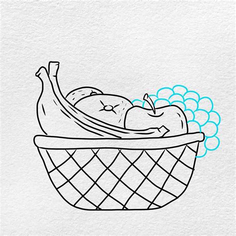 How To Make Fruit Basket Drawing