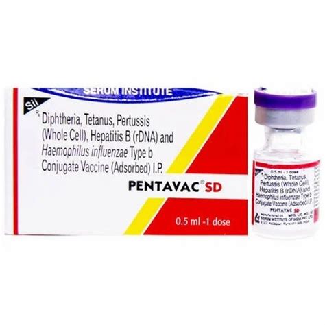 Pentavac Sd Vaccine 05 Ml At Best Price In Mumbai Id 2855676101562